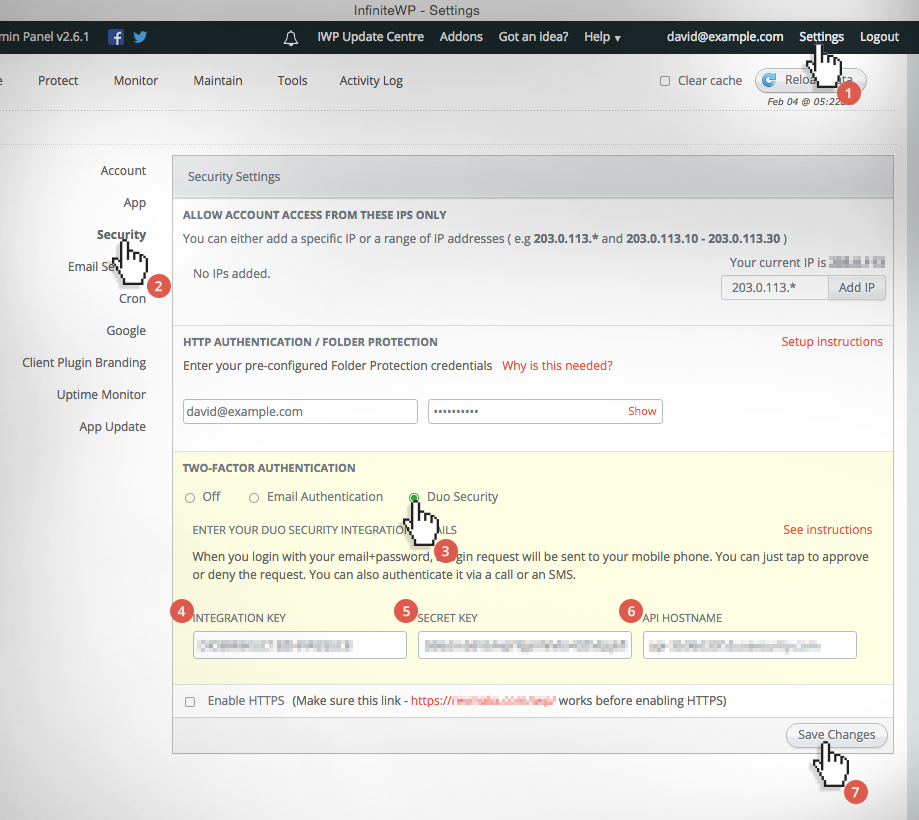 How to secure the admin panel? : InfiniteWP Support